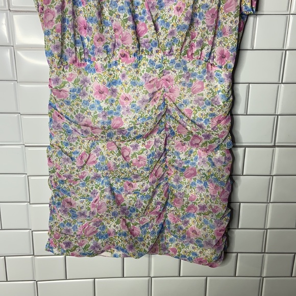 Zara | Dresses | Zara Nwot Bloggers Fave Floral Draped Mini Dress ...